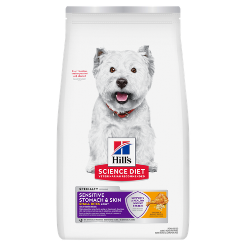 Adult Sensitive Stomach & Skin Small Bites Chicken & Barley Recipe Dog ...